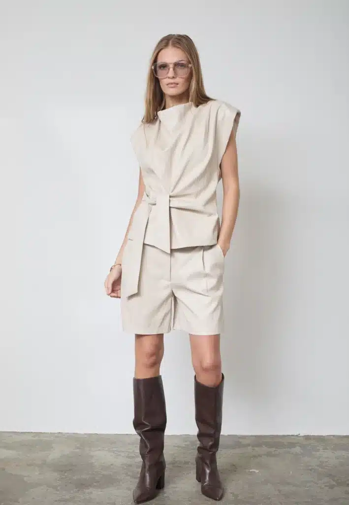 GittCC Pleat Top Bone – Kascha-C